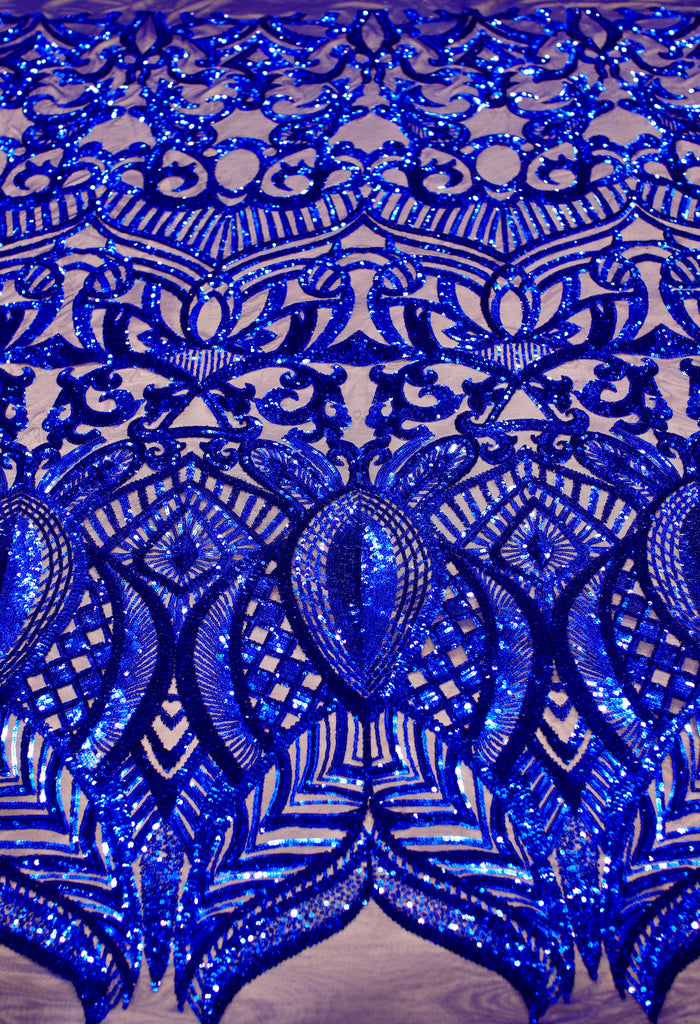 4 WAY STRETCH SEQUIN FISHTAIL PATTERN – VADIMFABRICS