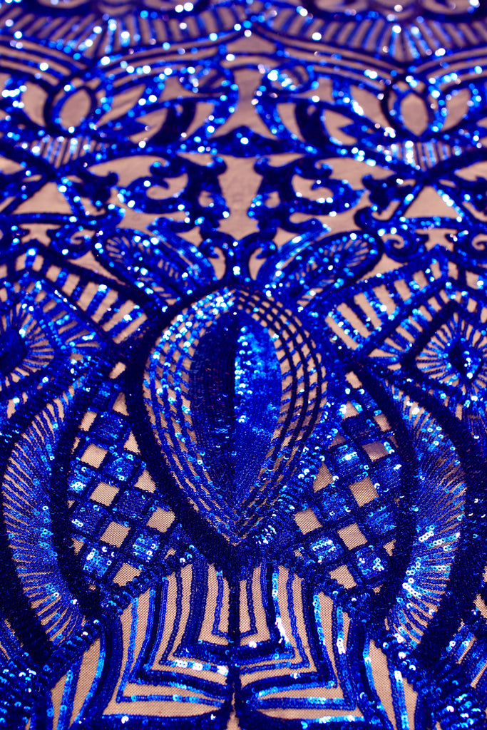 4 WAY STRETCH SEQUIN FISHTAIL PATTERN – VADIMFABRICS